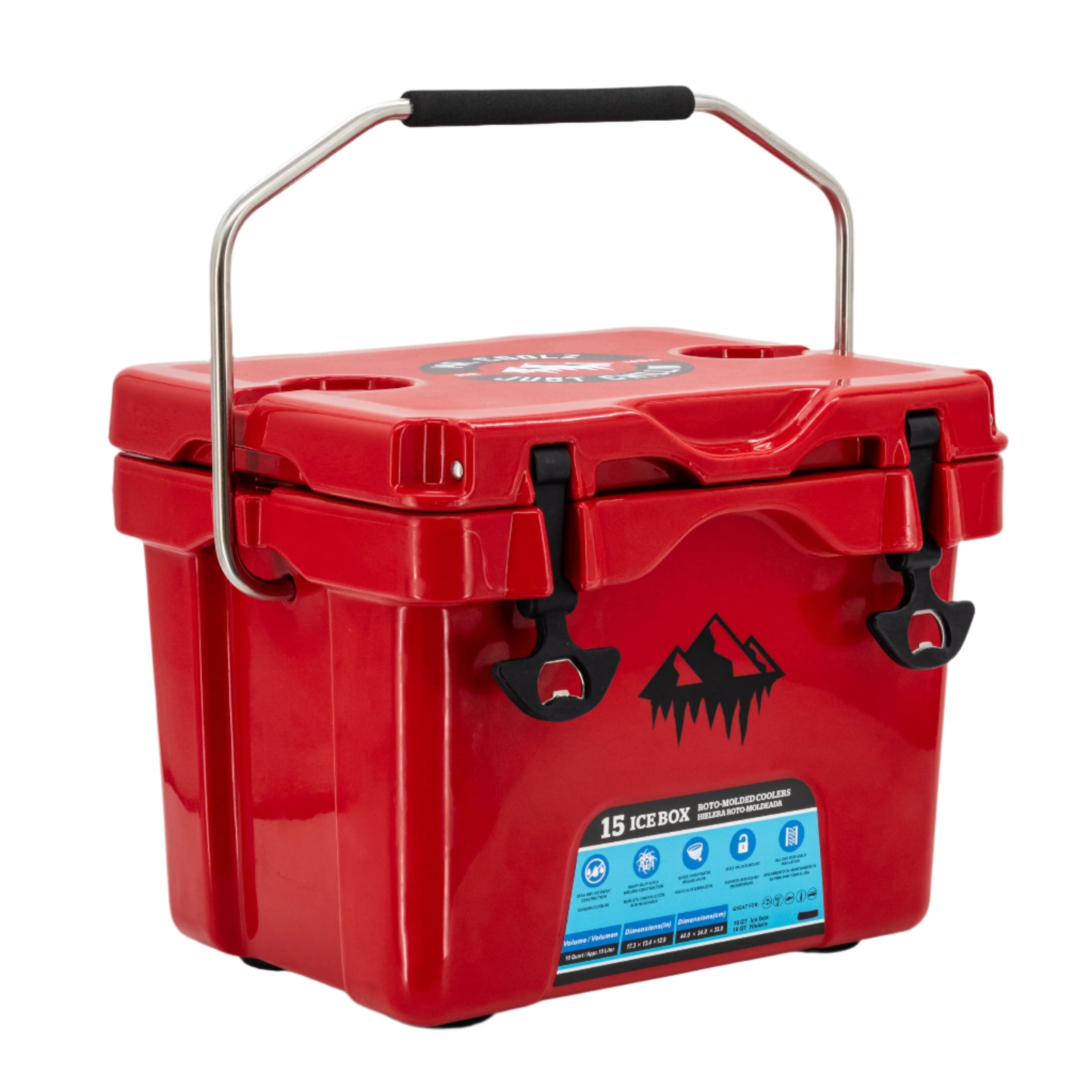 Cooler | 15L | Tan | Automatic LED Light | Well-Insulated Construction ...