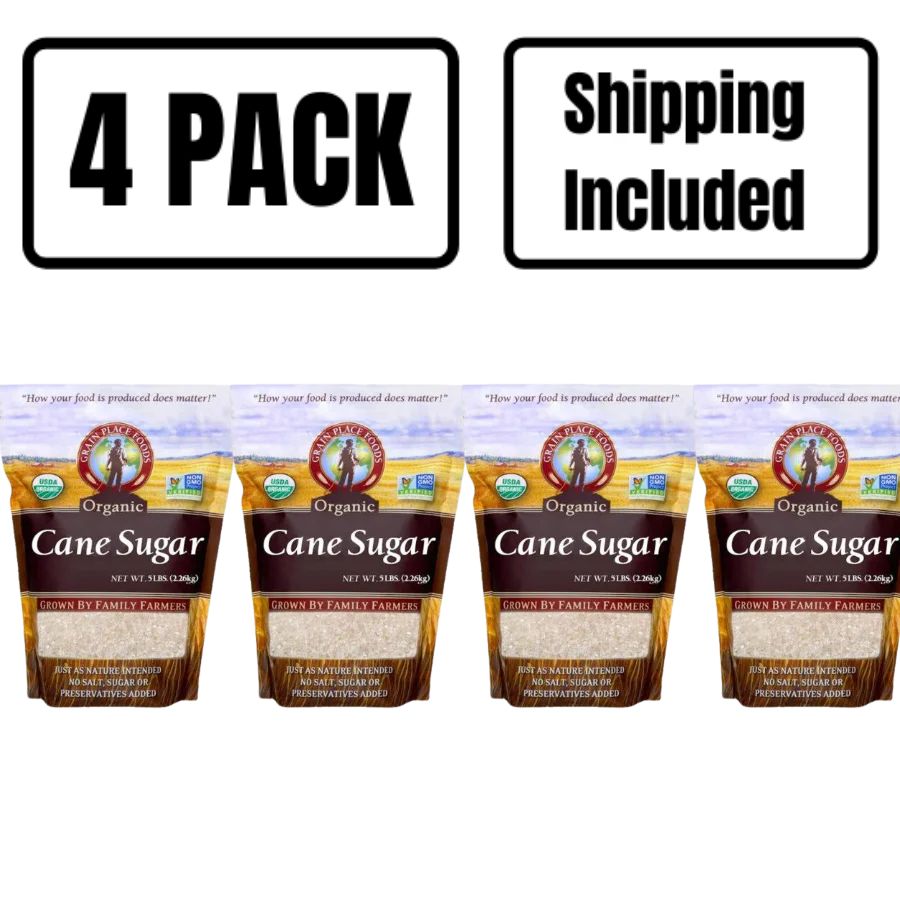 Grain Place Foods Organic Cane Sugar 5lb Bag – BuyNebraska.com
