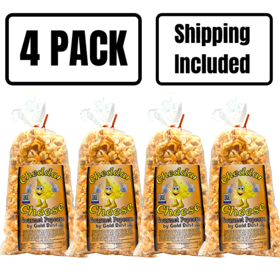 Cheddar Cheese Popcorn | Pack of 4 | 2 oz | Non-GMO | Shipping Include ...