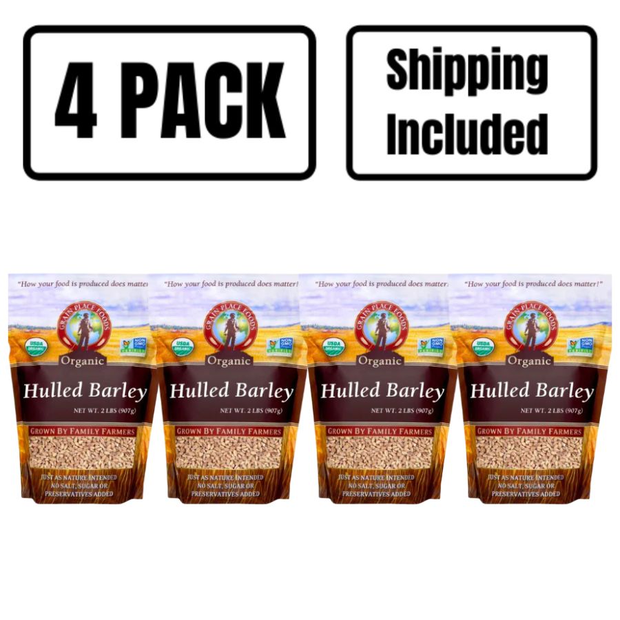 Organic Hulled Barley | 2 lb | Pack of 4 | Non-GMO | Shipping Included ...
