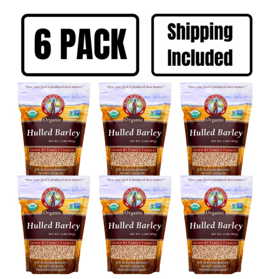Organic Hulled Barley | 2 lb | Pack of 6 | Non-GMO | Shipping Included ...