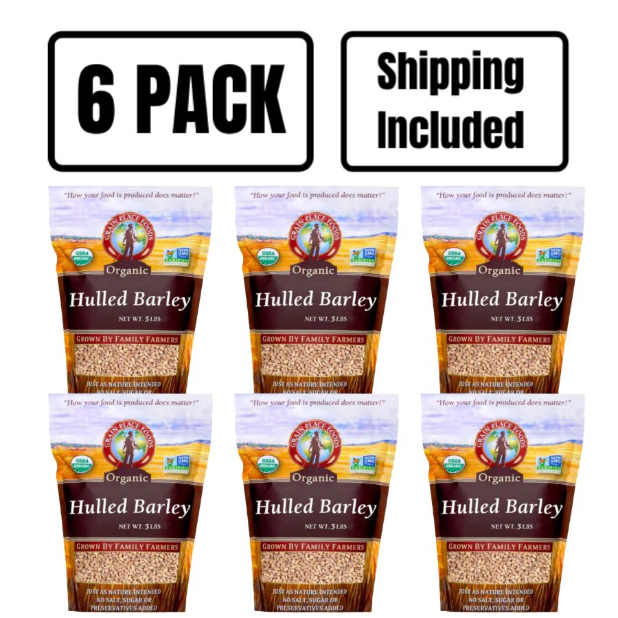 Organic Hulled Barley | 5 lb | Pack of 6 | Non-GMO | Shipping Included ...
