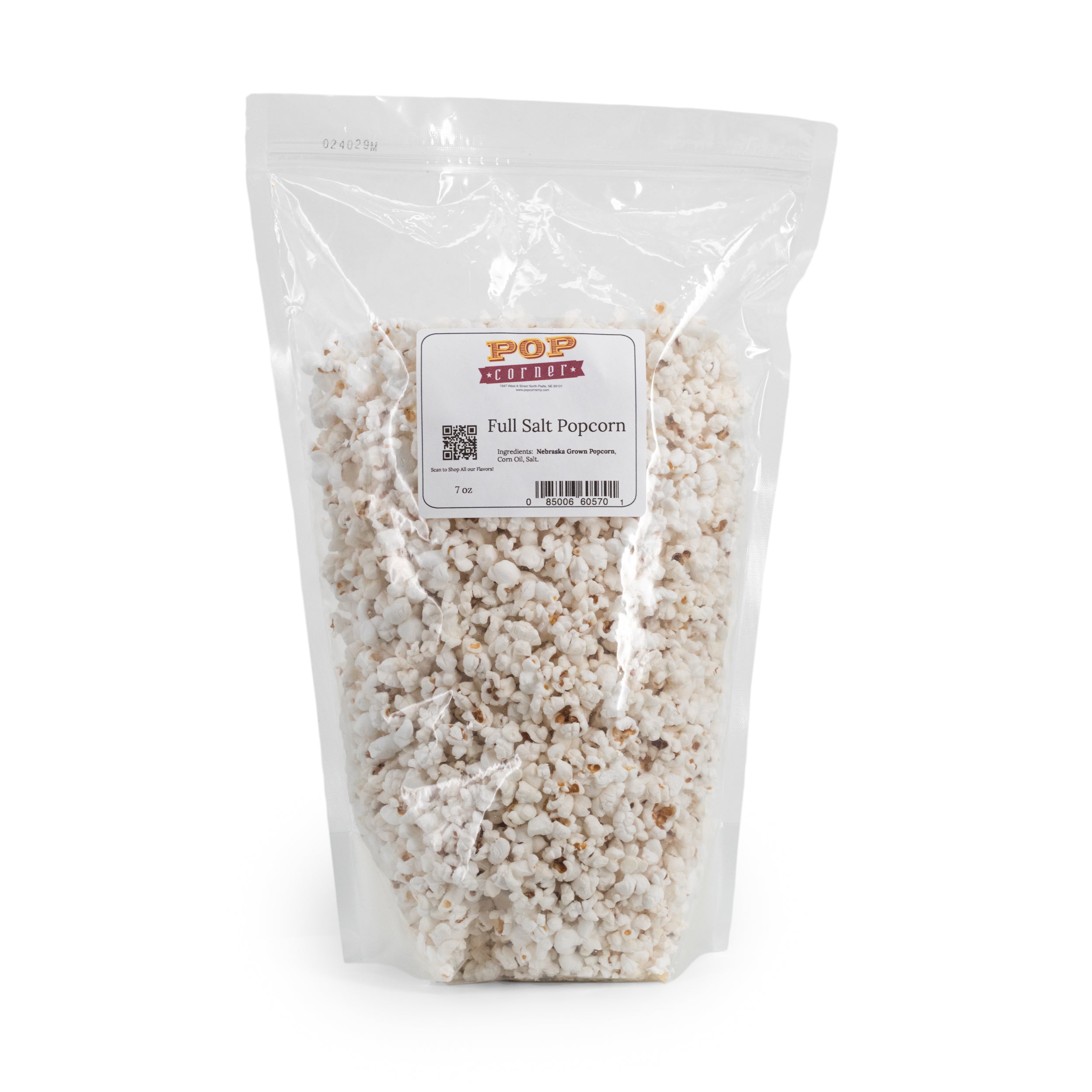 Full Salt Popcorn | 7 oz. | Pre-popped Popcorn | Bold, Savory Finish ...