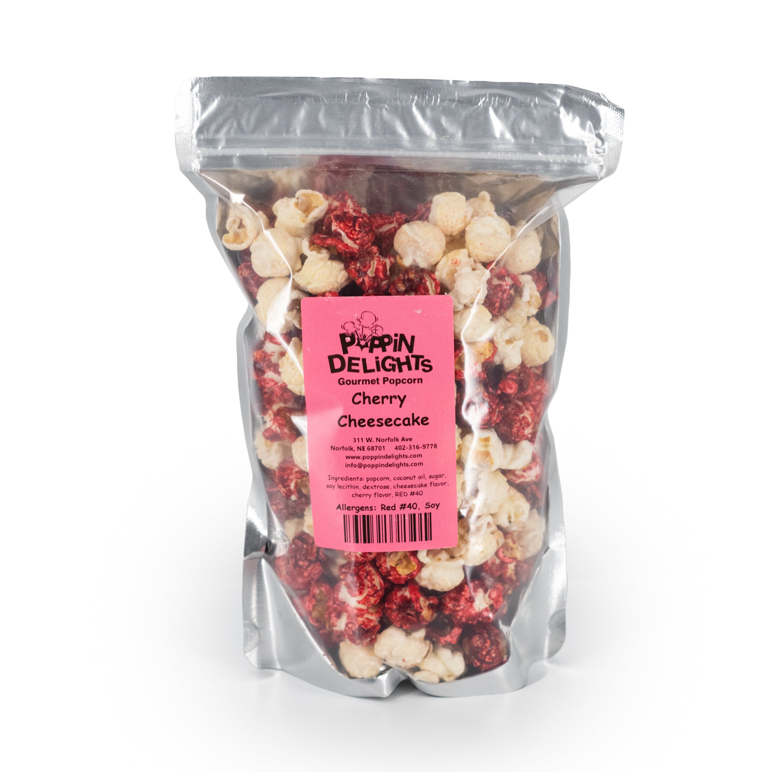Cherry Cheesecake Popcorn | 8 oz | Poppin' Delights – BuyNebraska.com