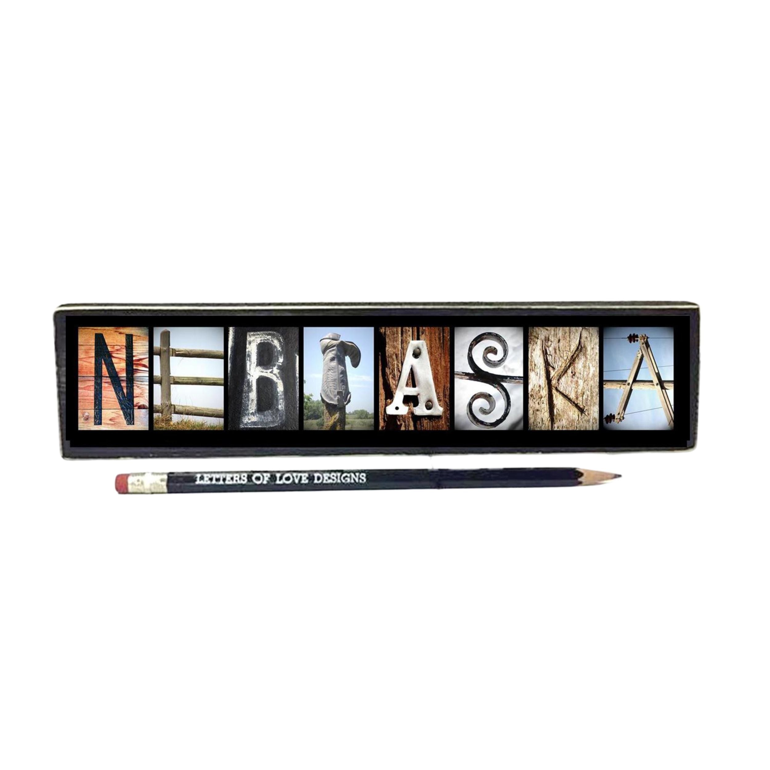 Nebraska Word Block | Multiple Sizes | Letters of Love Designs ...