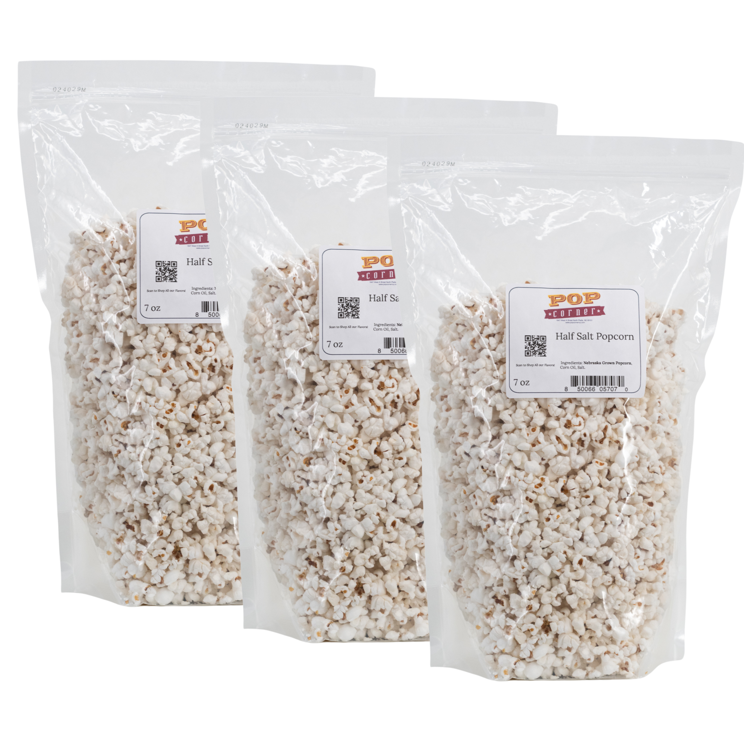 Half Salt Popcorn | Pack of 3 | 7 oz | Pop Corner – BuyNebraska.com