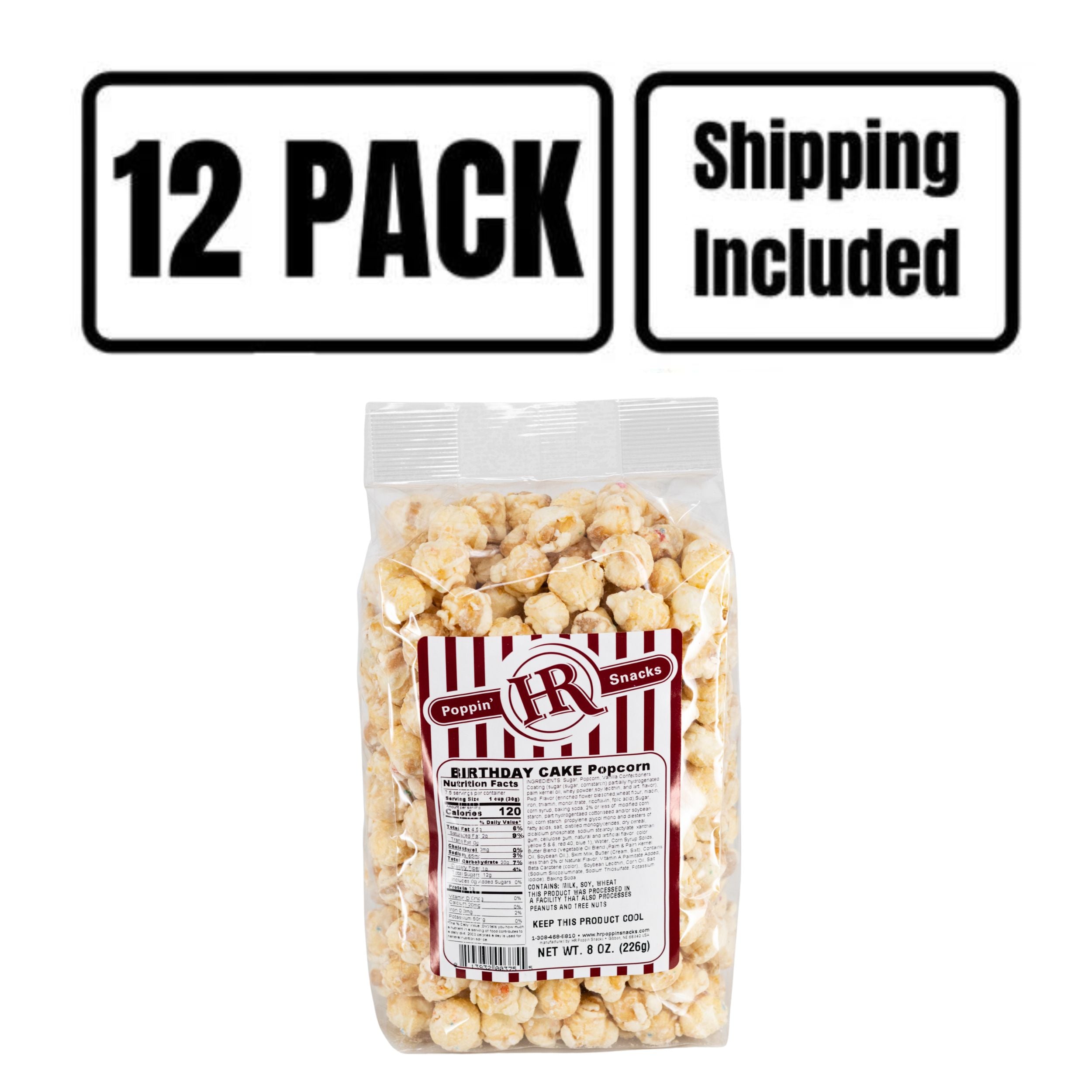 Birthday Cake Popcorn | Pack of 12 | 8 oz | Shipping Included | HR Pop ...