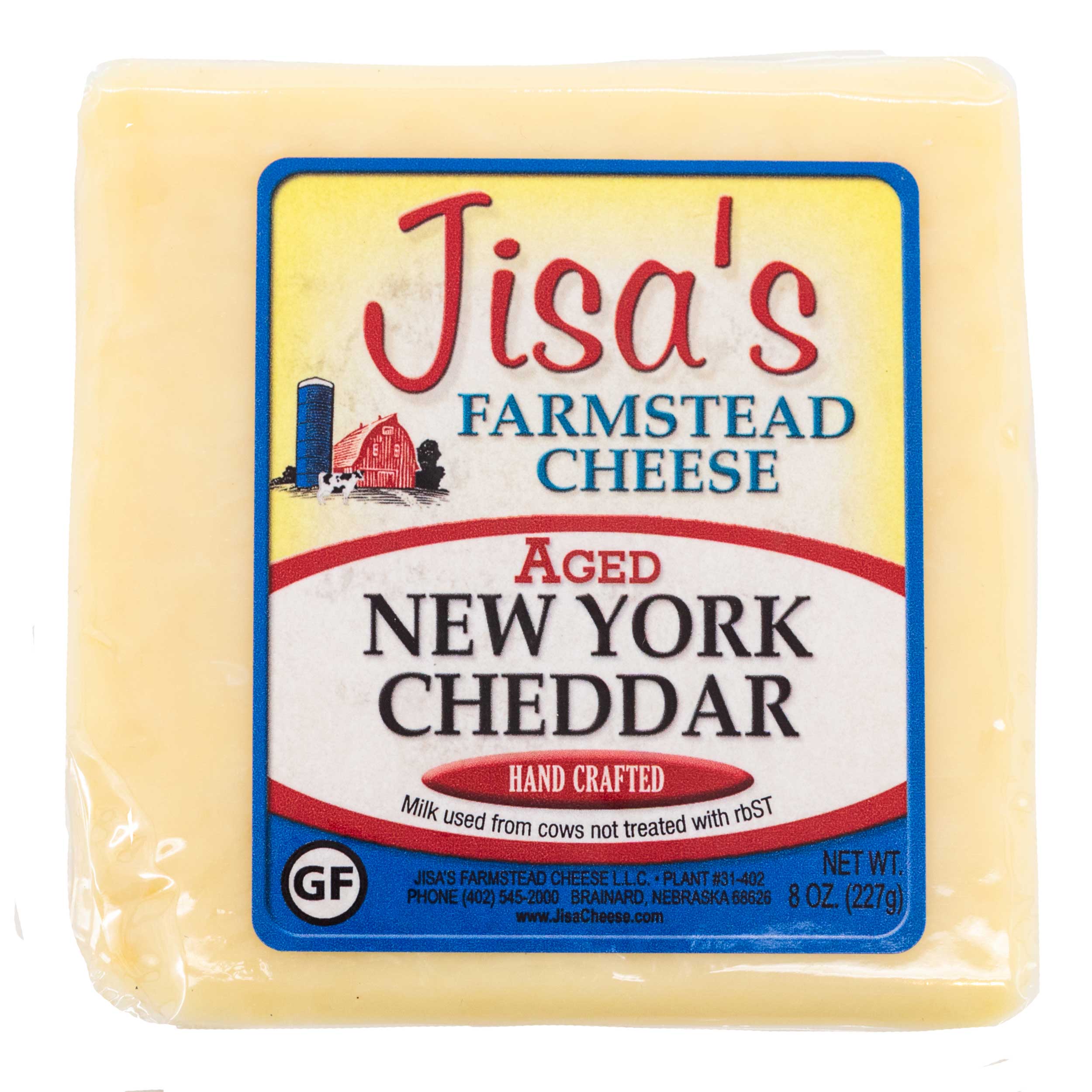 Aged New York Cheddar Cheese Block | Pack of 6 | 8 oz | Jisa's Farmste ...