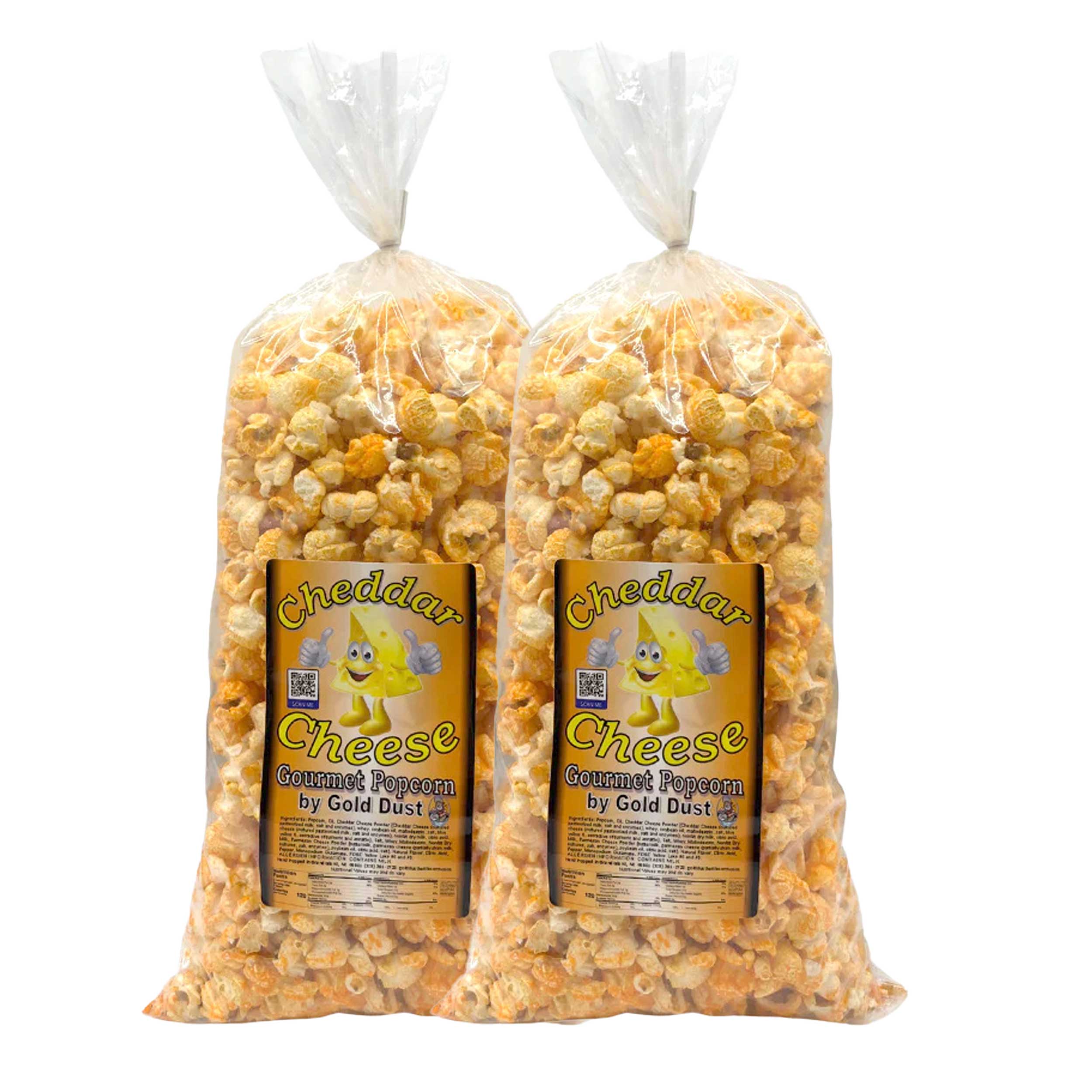 Cheddar Cheese Popcorn | Pack of 2 | 7 oz | Non-GMO | Gold Dust Kettle ...