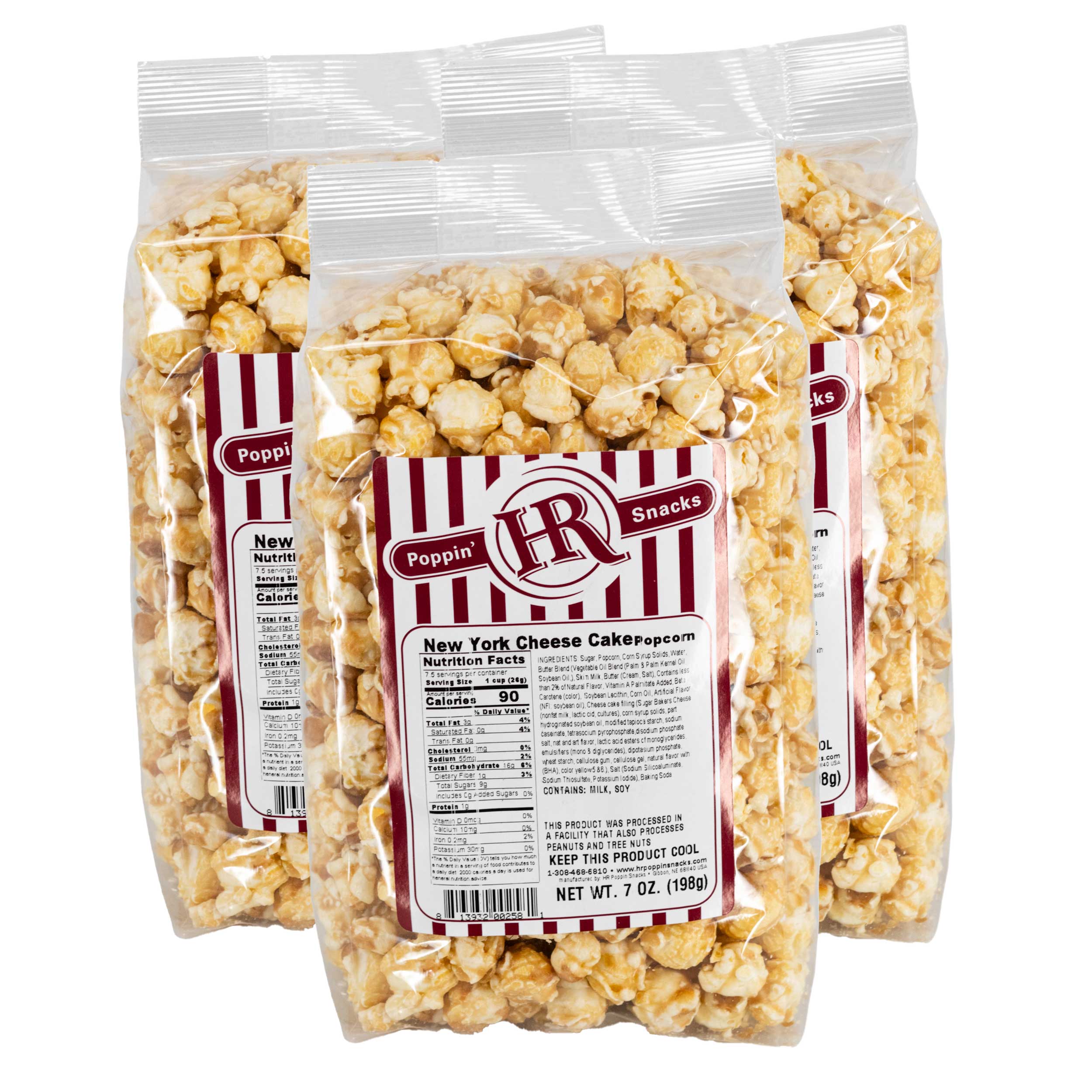 New York Cheesecake Popcorn | Pack of 3 | 7 oz | HR Poppin' Snacks ...