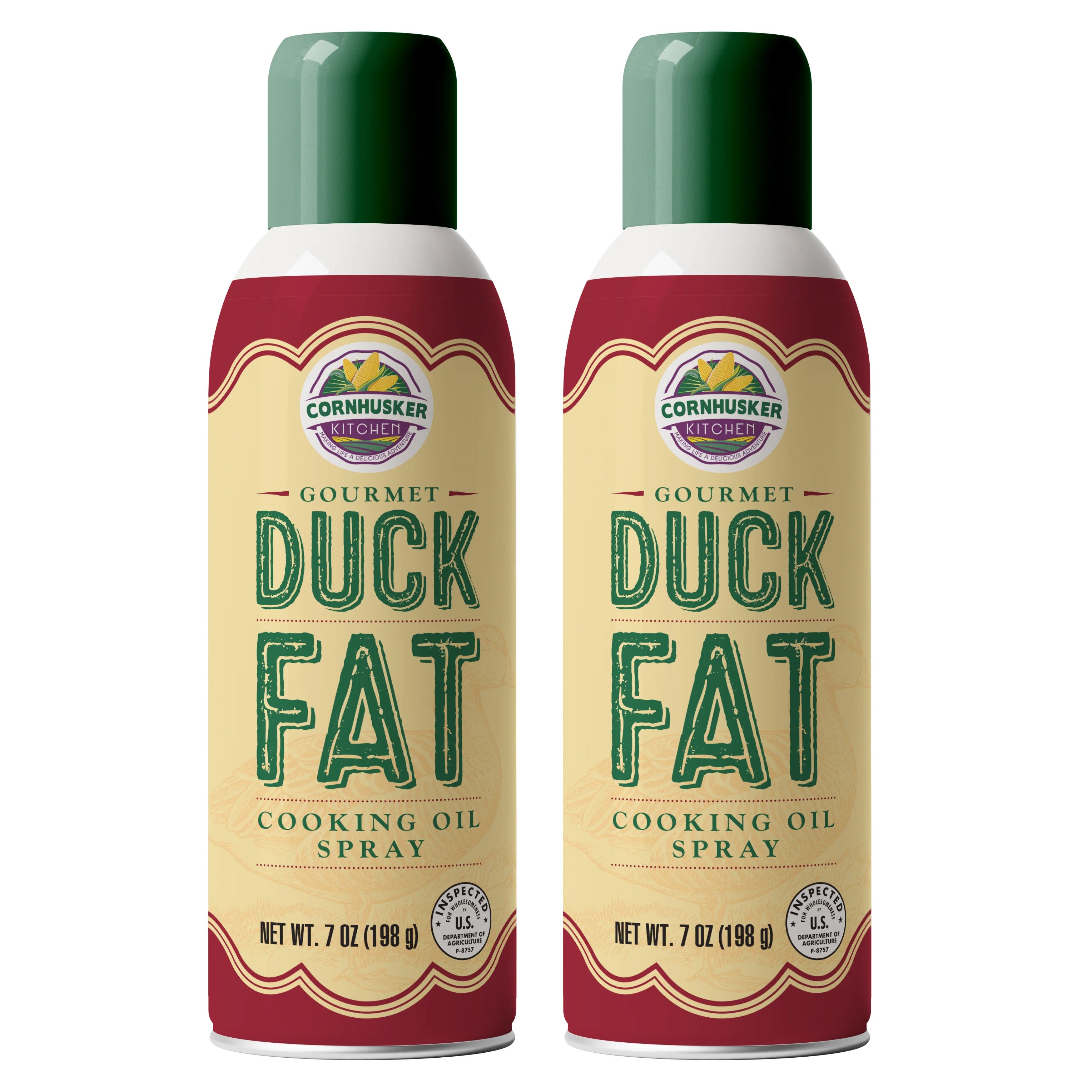 Duck Fat Spray | Pack of 2 | 7 oz | Gluten Free | Cornhusker Kitchen ...
