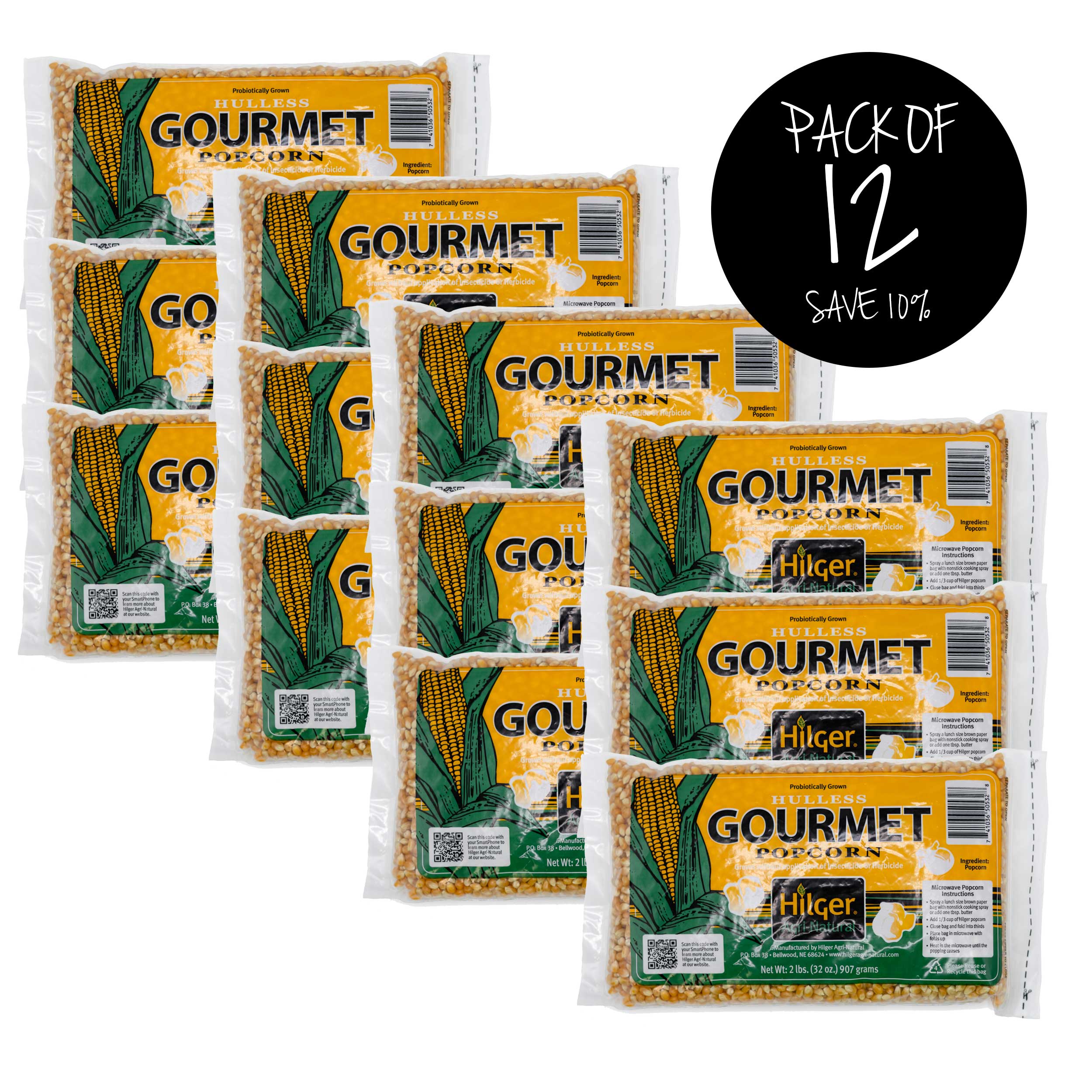 Yellow Popcorn Kernels | Pack of 12 | 2 lb | Hilger's Agri-Natural ...