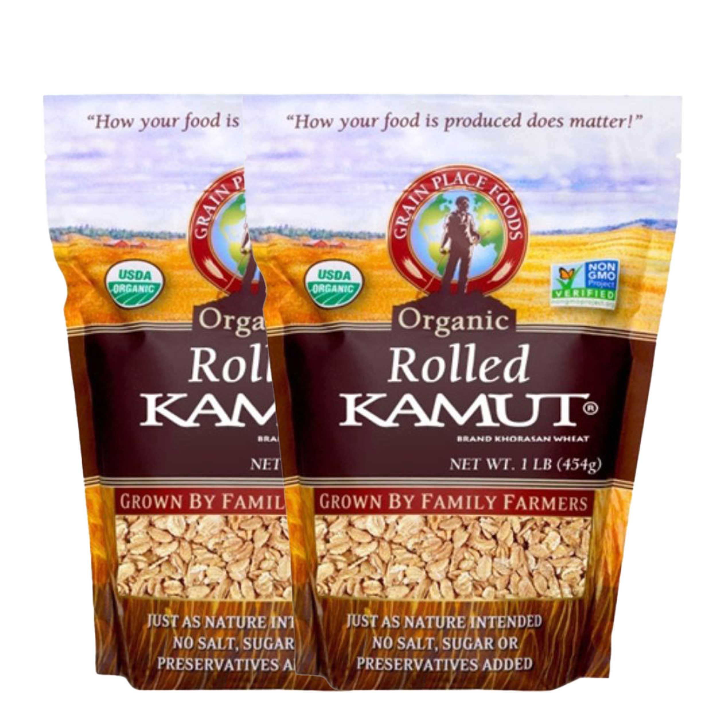 Organic Rolled Kamut Khorasan Wheat | 1 lb | Pack of 2 | Non-GMO | Gra ...