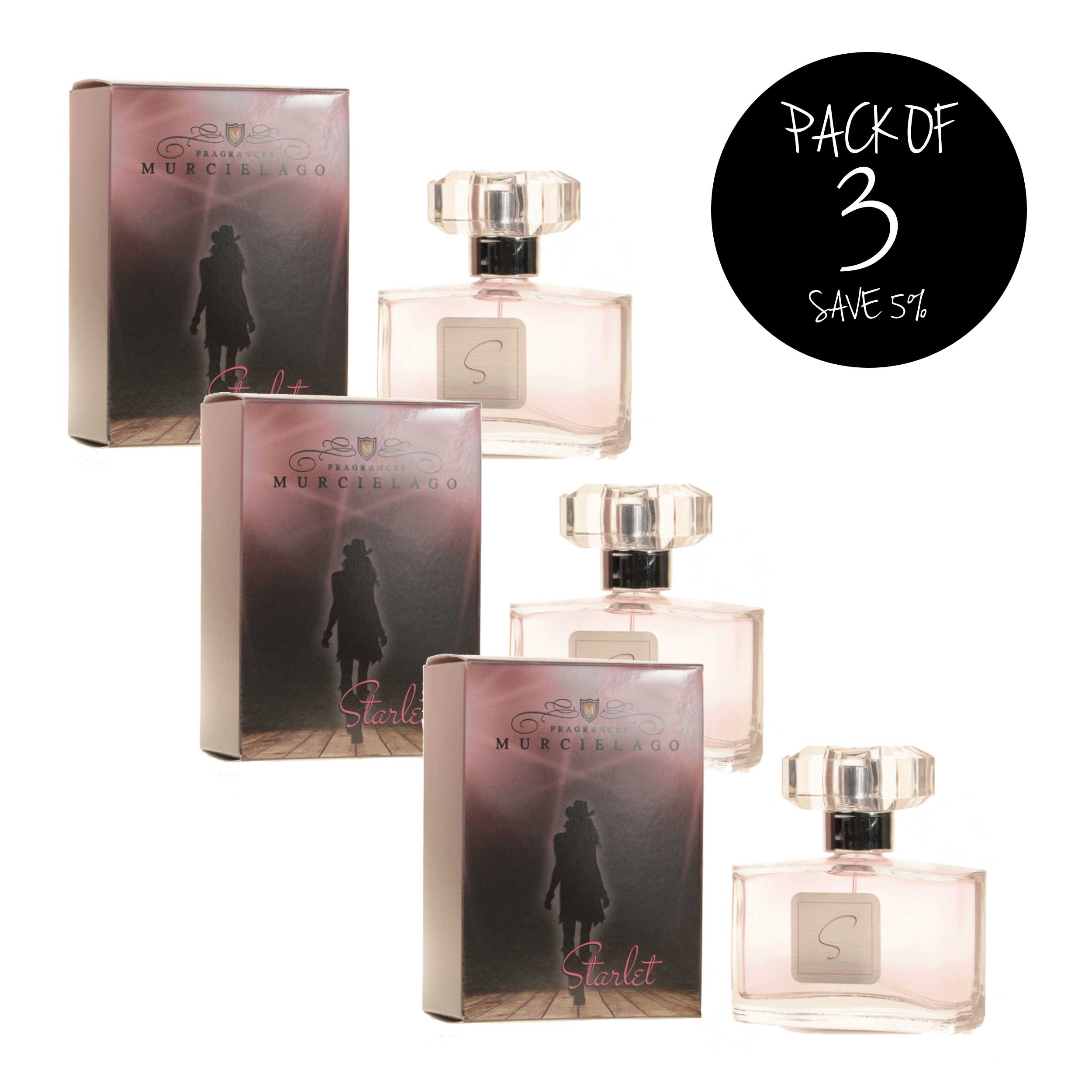 Starlet Perfume | Pack of 3 | 1.7 oz | Murcielago Fragrancess ...