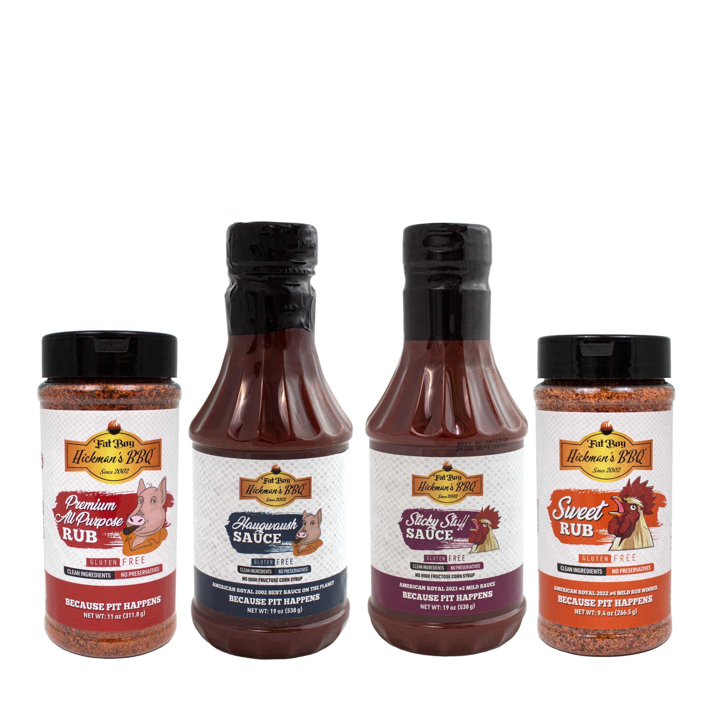 Top 4 Rub and Sauce Package | Gluten Free | Hickman's Fat Boy BBQ ...