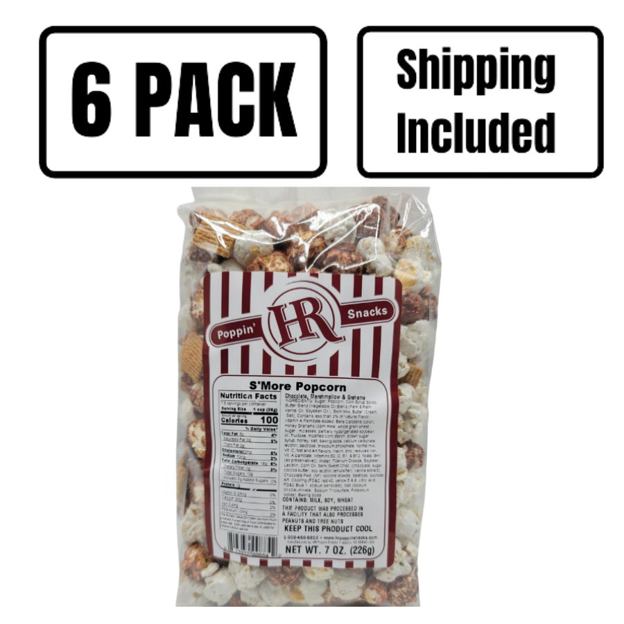 S'more Popcorn | Pack of 6 | 8 oz | Shipping Included | HR Poppin' Sna ...